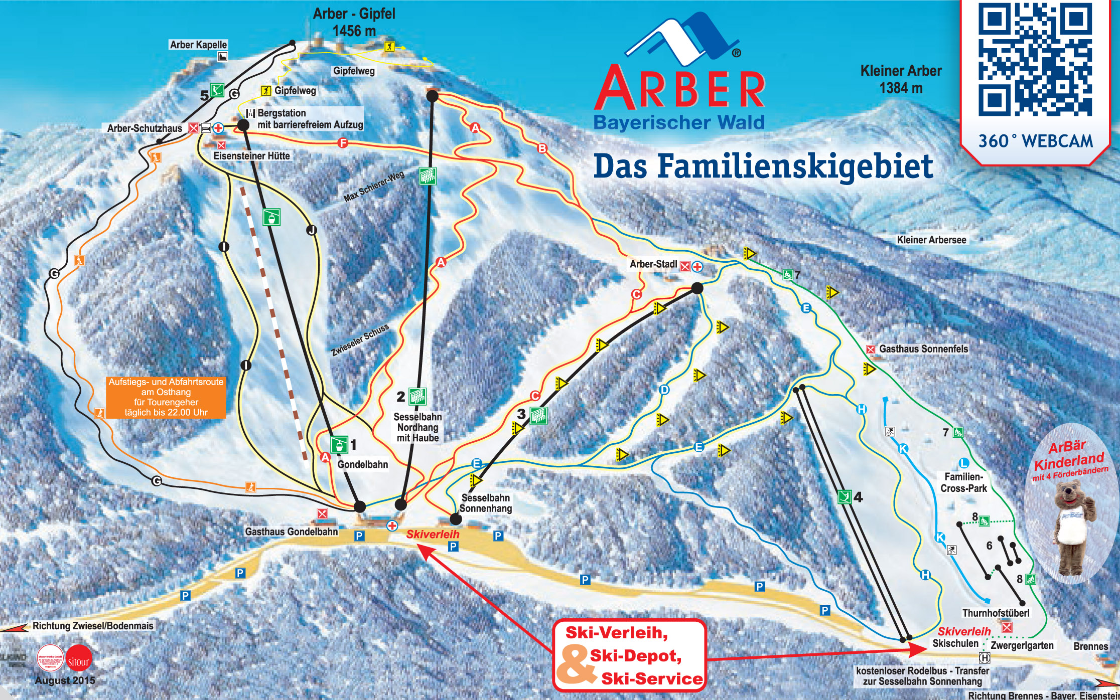 Pistekaart Großer Arber
