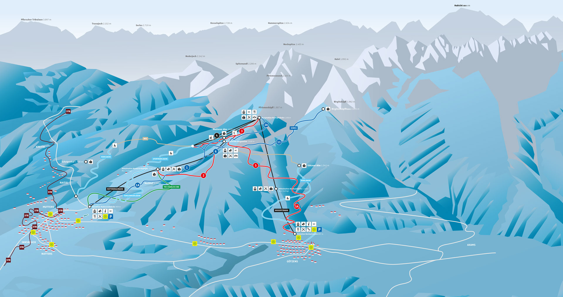 Pistekaart Muttereralm