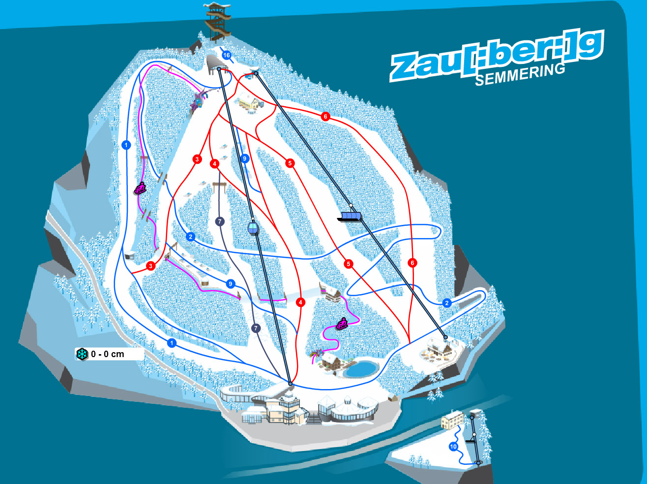 Pistekaart Zauberg Semmering