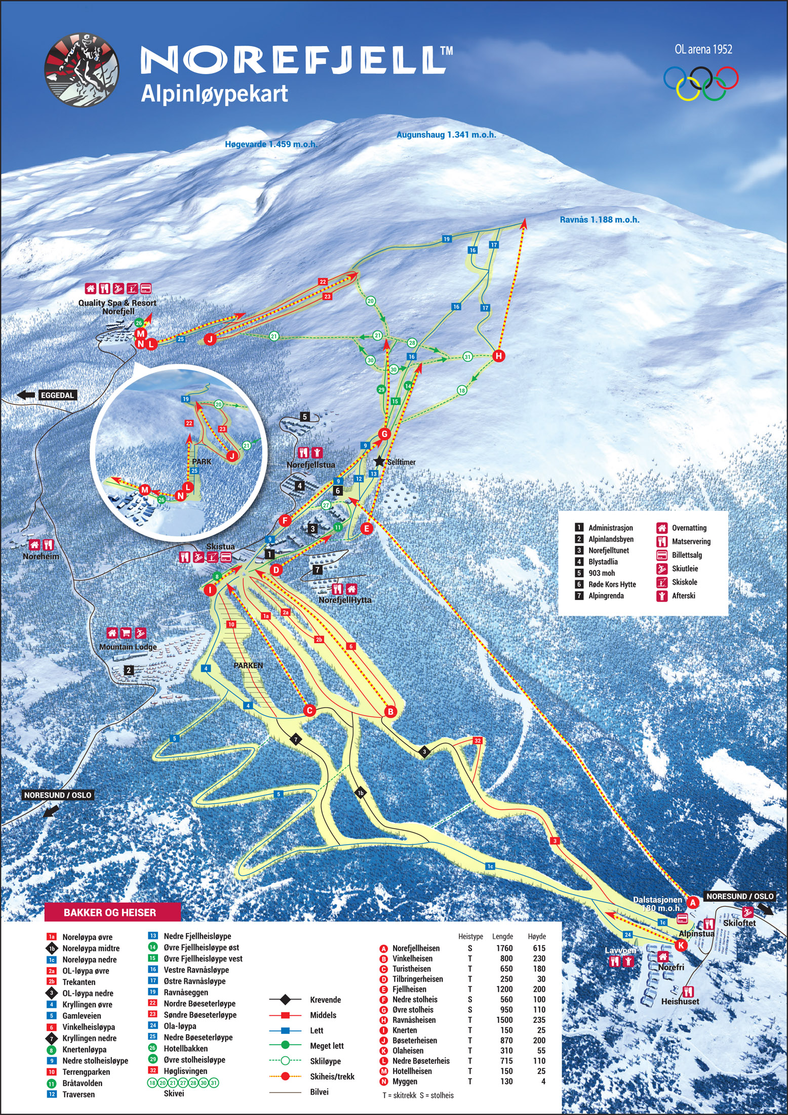 Skigebied Norefjell - Wintersport Live | Accommodaties en Informatie
